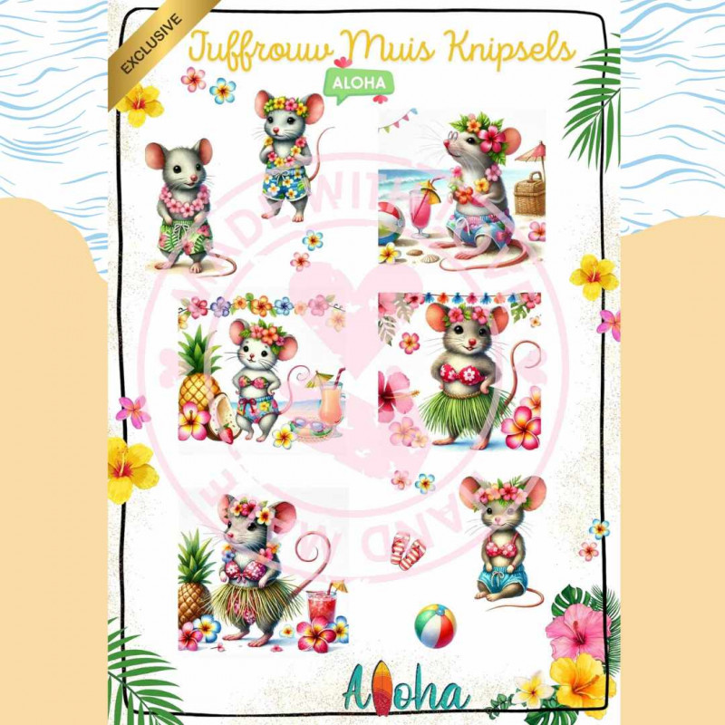 Juffrouw Muis Knipsels - Triple - Aloha