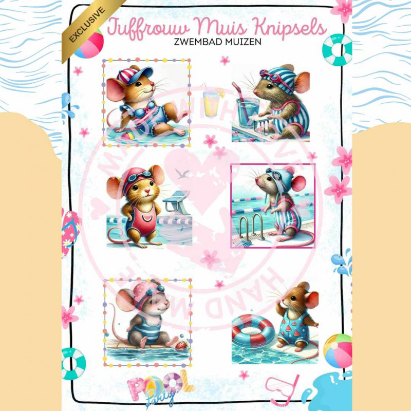 Juffrouw Muis Knipsels - Triple - Aloha